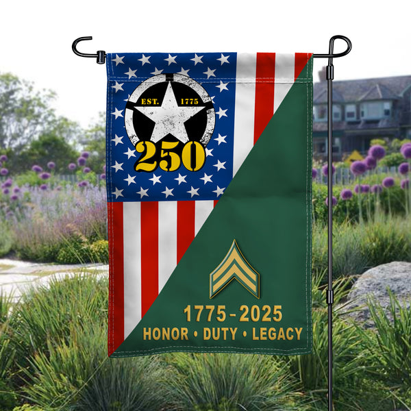 Army 250th Anniversary Flag – 1775 to 2025 | Garden Decor - Gloritees